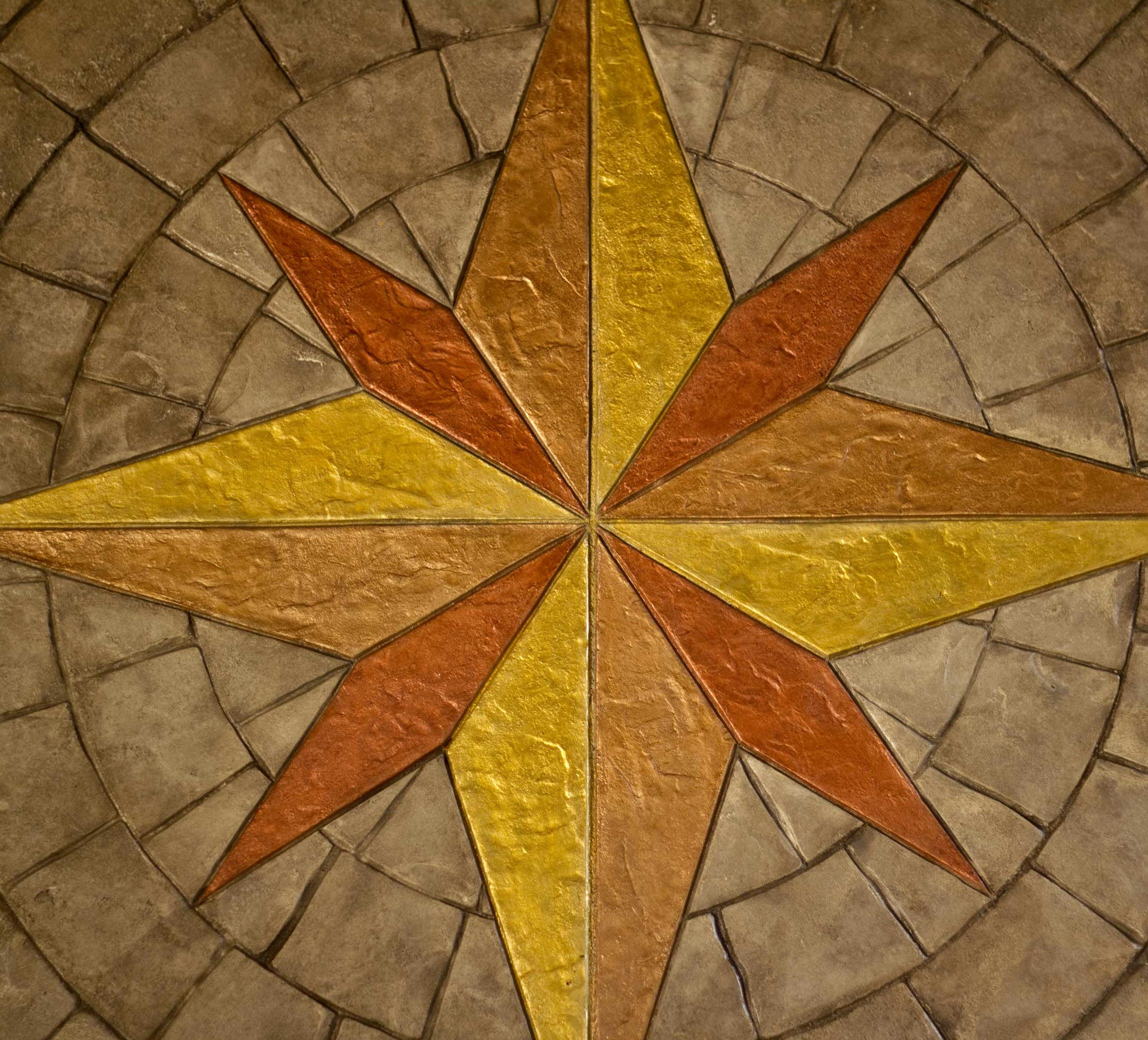 Slate Cobblestone Circle With Compass MATCRETE Decorative Concrete Products slate-cobblestone-circle-with-compass-matcrete-decorative-concrete-products